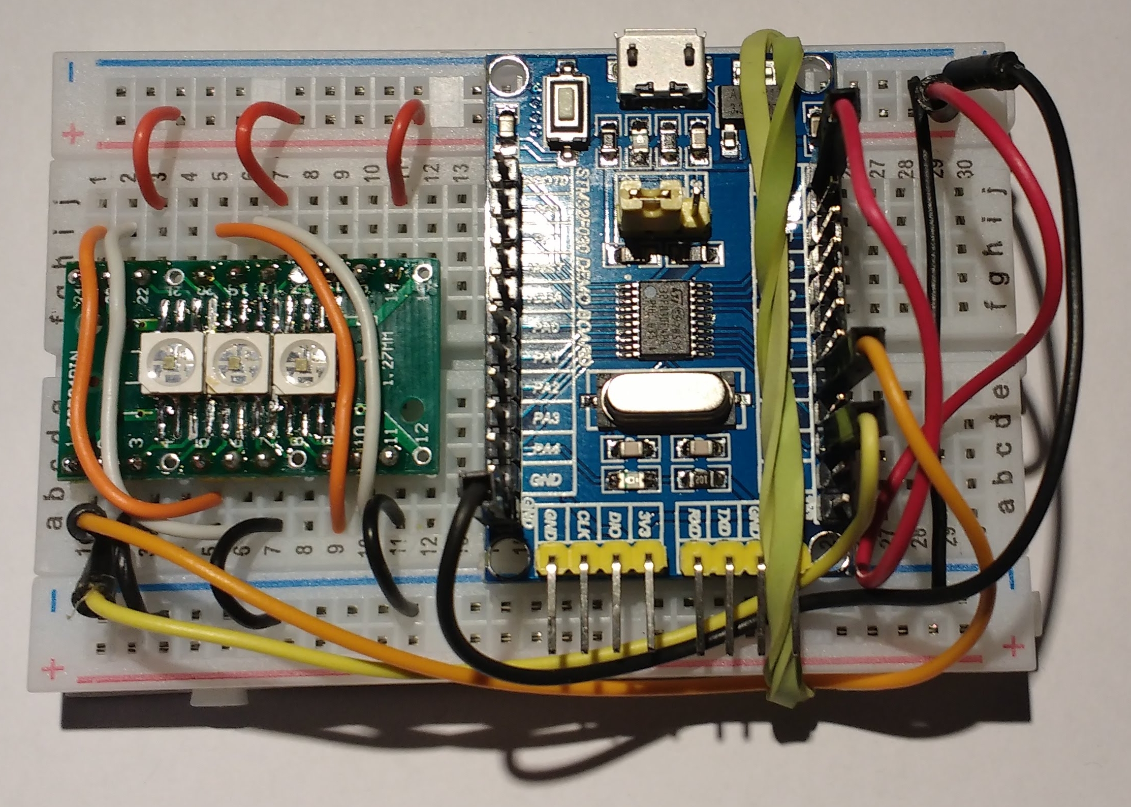Controlling SK9822 (“dotstar”) LED’s using the STM32F030 – ioprog